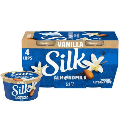 Silk Vanilla Almond Milk Yogurt Alternative - 4ct/5.3oz Cups : Target
