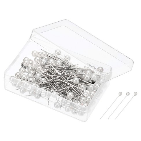 Unique Bargains Pearlized Sewing Stainless Steel Ball Head Needle ...