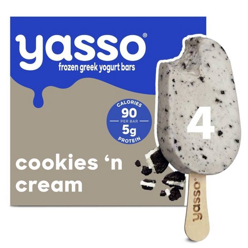 Yasso Frozen Greek Yogurt - Cookies 'n Cream Bars - 4ct : Target