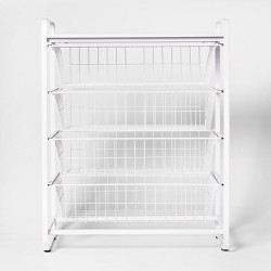 Metal Storage Cart With Mesh Drawer And Wood Top - Brightroom™ : Target