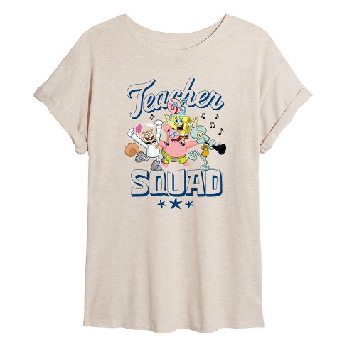 Women's Spongebob Squarepants Teacher Squad Sandy Patrick Gary ...