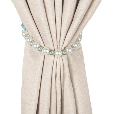 Tree City Simple Elegant White Pearl Tieback Teal : Target