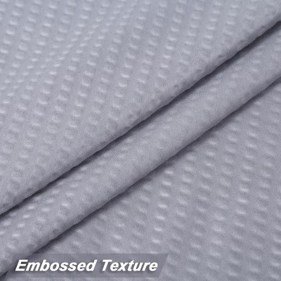 Soft Microfiber Fabric Shower Curtain Or Liner With Decorative Embossed ...