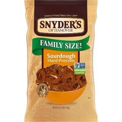 Snyder's Of Hanover Pretzels Sourdough Hard Pretzels Family Size - 6oz ...