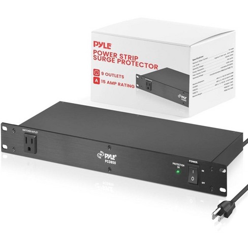 Pyle 9-outlet Rack Mount Power Conditioner, Surge Protector, 15 Amp ...