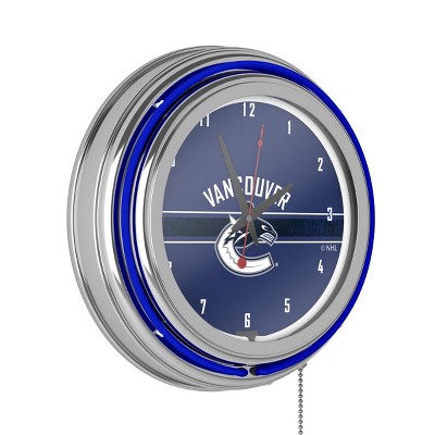 Vancouver Canucks Logo Retro Neon Wall Clock : Target