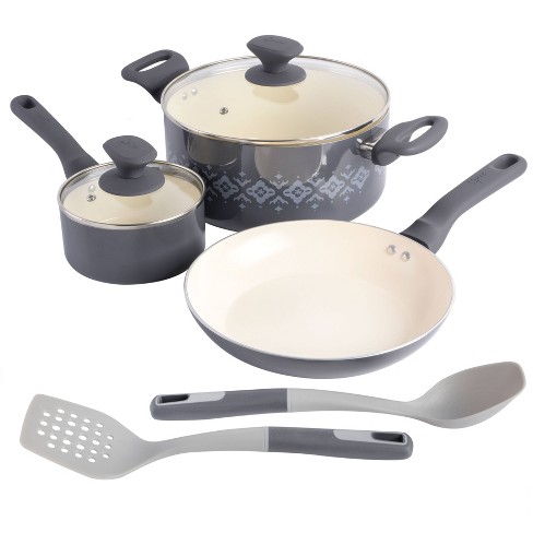 Spice By Tia Mowry Savory Saffron 7pc Healthy Nonstick Ceramic Cookware ...