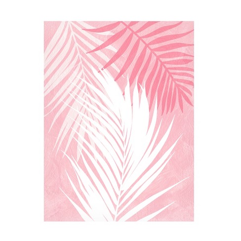 Tina Lavoie Bamboo Palm Leaves In Pink Canvas Art : Target