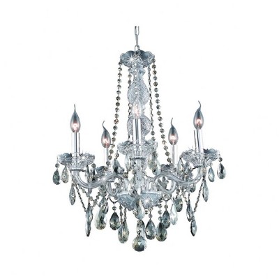 Elegant Lighting Verona 5 - Light Chandelier In Chrome : Target