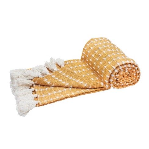 Carol & Frank Riley Ochre Woven 50" X 60" Throw Blanket : Target