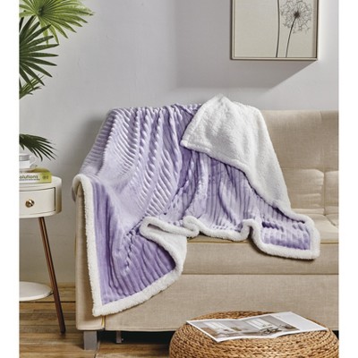 50"x60" Diamond Geometric Throw Blanket Dusty Lilac - Design Imports ...