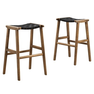 Set Of 2 Ellie Bar Height Stools Brown - Alaterre Furniture : Target