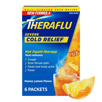 Theraflu Multi-symptom Severe Cold Relief Powder - Acetaminophen ...