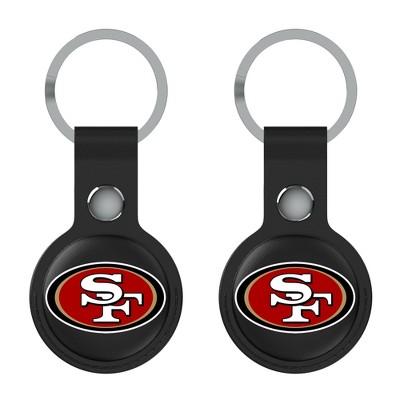 Keyscaper San Francisco 49ers Insignia Black Airtag Holder 2-pack : Target