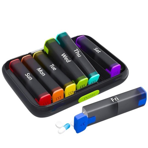 Maison Products Weekly Pill Organizer 2 Times A Day, Large Travel Pill ...
