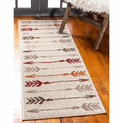 Unique Loom Autumn Collection Area Rug - Arrow (2' x 6' 1" Runner Beige ...
