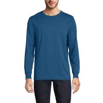 Lands' End Men's Tall Super-t Long Sleeve T-shirt - Large Tall - Evening Blue : Target