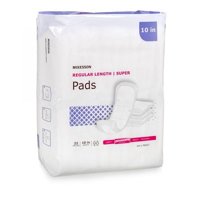 Mckesson Super Incontinence Pads, Moderate Absorbency, 8 1/2 In, 22 ...