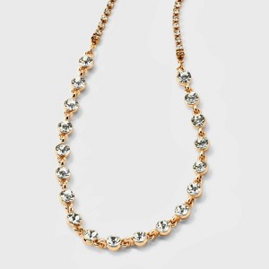 Round Crystal Statement Necklace - A New Day™ Gold : Target