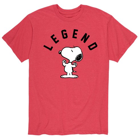 Men's Peanuts Legend Short Sleeve Graphic T-shirt - Heather Red - X ...