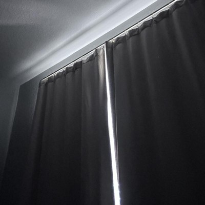 36"-66" Blackout Rounded Curtain Rod Brass - Threshold™ : Target