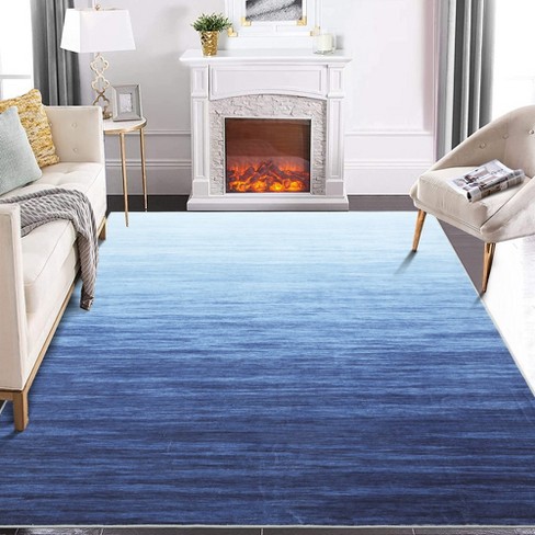 Modern Ombre Area Rug Indoor Gradient Floor Cover Foldable Thin ...