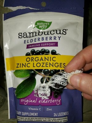 Nature's Way Sambucus Immune Lozenges With Elderberry, Zinc And Vitamin ...