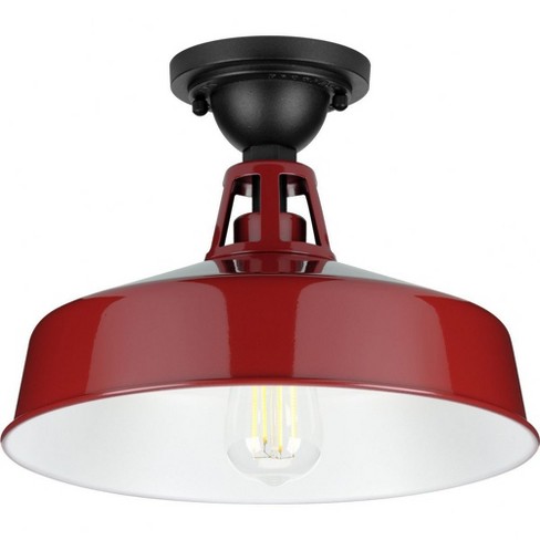 Progress Lighting, Cedar Springs, 1-light Ceiling Light, Red Finish ...