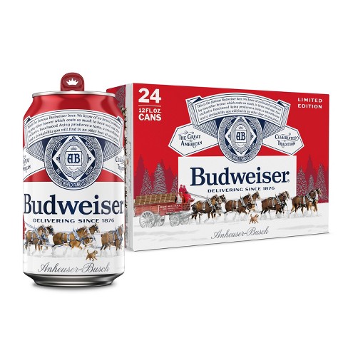 Budweiser Red Crown Tab Beer - 24pk/12 Fl Oz Cans : Target