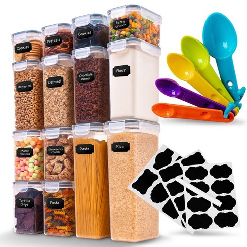Cheer Collection Airtight Food Storage Container With Reusable Labels ...