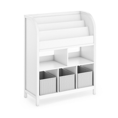 Martha Stewart Kids' Jr. Book And Bin Browser With Bins - Creamy White ...