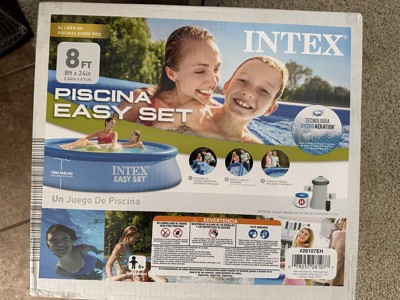 Intex 8' X 24" Easy Set Round Inflatable Above Ground Pool With Filter ...