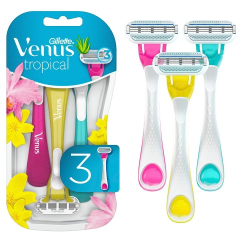 Venus Tropical Women's Disposable Razors - 3ct : Target