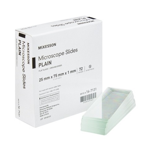 Mckesson Glass Microscope Slides 1 X 3 Inch X 1 Mm Plain 1440 Pcs : Target