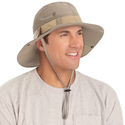 Collections Etc Men's Wide-brimmed Hat With Adjustable Drawstring No ...