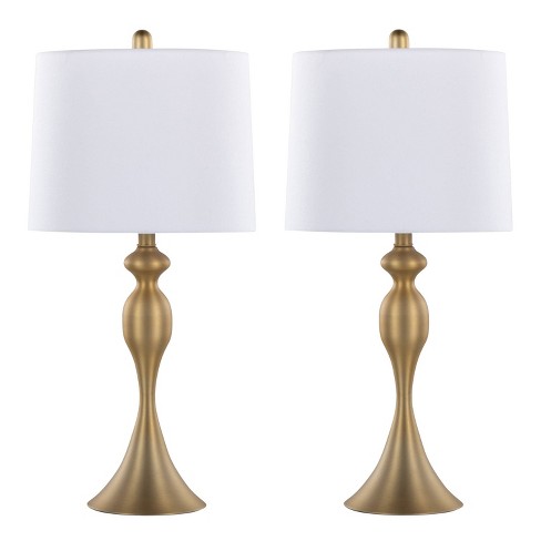 Lumisource (set Of 2) Ashland 27" Contemporary Metal Table Lamps Gold ...