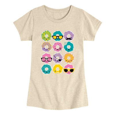 Girls' - Instant Message - Kawaii Donuts Fitted Short Sleeve Graphic T ...