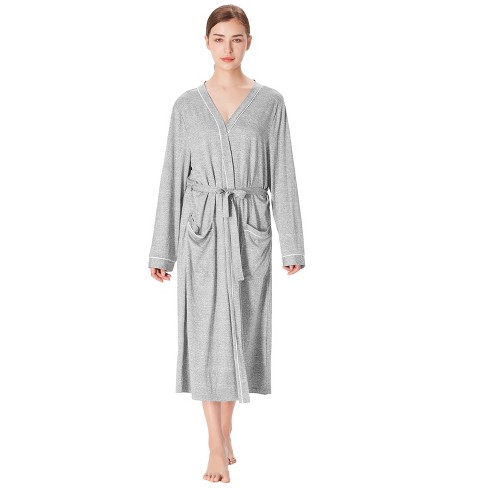 Catalonia Lightweight Womens Robes, Ladies Bathrobe Soft Long, Gray, X ...