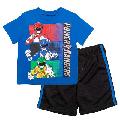 Power Rangers Green Ranger Red Ranger Blue Ranger T-shirt And Mesh ...