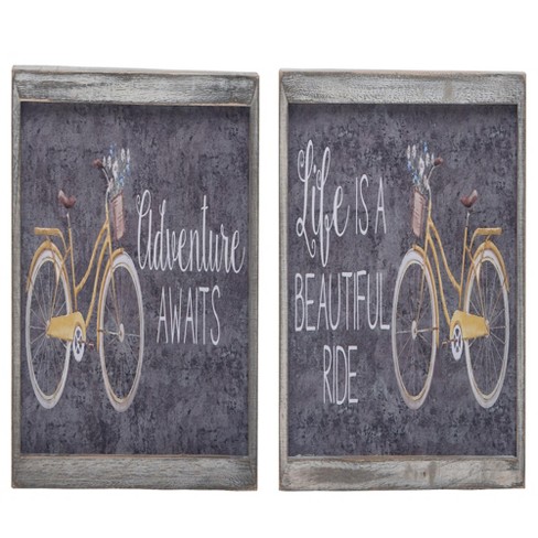 Mdf Enjoy The Ride Sign Set Of 2 : Target