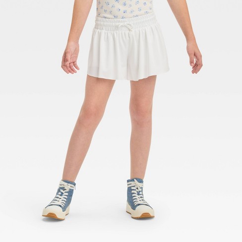 Girls' Sporty Jersey Dolphin Shorts - Art Class™ Off-white Xxl : Target