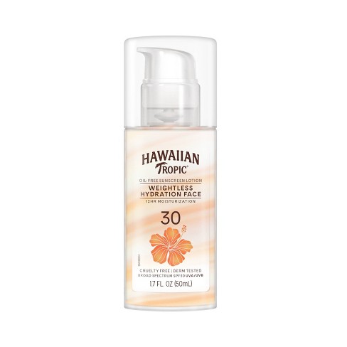 Hawaiian Tropic Silk Hydration Weightless Face Sunscreen - Spf 30 - 1 ...
