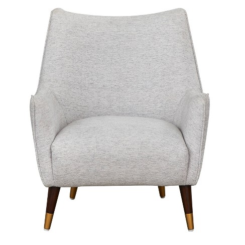 Cove Scoop Back Chair Light Gray - Angelo:home: Velvet Upholstered, Mid ...