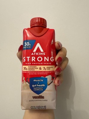 Atkins Strong 30g High Protein Shake - Vanilla - 44 Fl Oz/4pk : Target