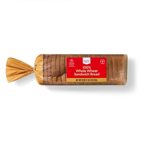 100% Whole Wheat Bread 20oz - Market Pantry™ : Target