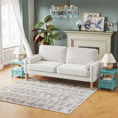 Celeste Upholstered 3-seater Sofa With Pillows And Cushions, Chaise ...