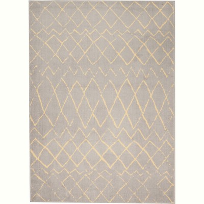 Nourison Grafix Grey Area Rug Grf04 5'3"x7'3" : Target