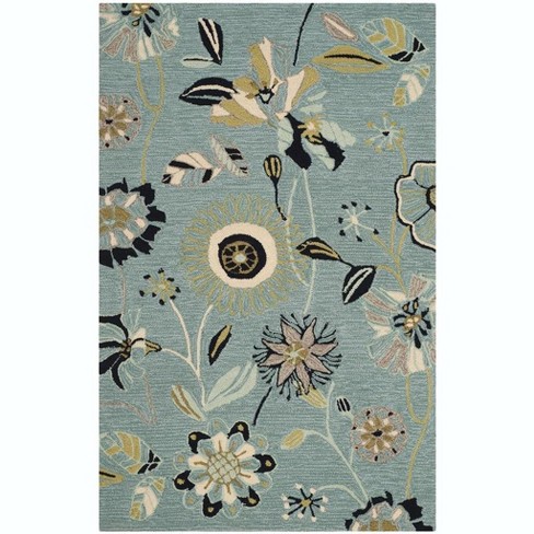 Four Seasons Frs482 Hand Hooked Accent Rug - Blue/multi - 3'6"x5'6 ...