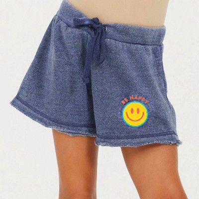Girl's Burnout Be Happy Smiley Short - Vintage Havana S : Target
