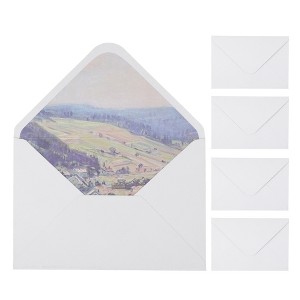 Unique Bargains Rose Design Invitation Envelopes for Greeting Cards ...